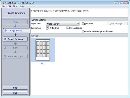 Printing Stickers in Easy-PhotoPrint EX (Windows)