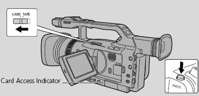 How to record still images on a memory card on the GL2.