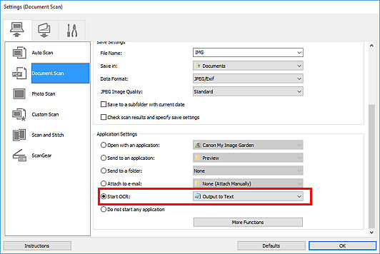 Extracting Text from Scanned Images (OCR) - G4210 - Windows