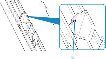 Close the feed slot cover (F) gently.