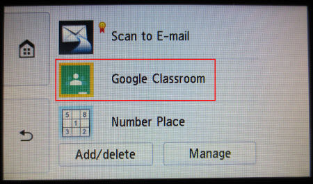 Printing from Google Classroom with the Operation Panel