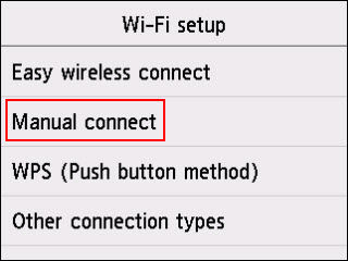 Connect the Printer to a Wireless Network (Manual Connect) - TS7720