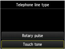 Setting the Telephone Line Type