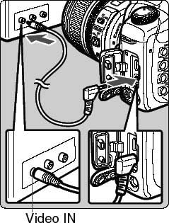 How to connect the EOS 20D and EOS 5D and EOS 30D to a television.