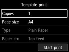 Print a Template Such as Lined or Graph Paper - PRO-200 / PRO-300
