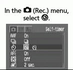 Procedure for setting the Self-Timer PowerShot S400, S410, and S500