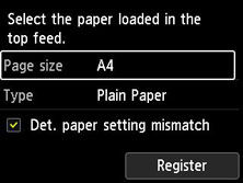 Registering Paper Information on the Printer - PRO-200