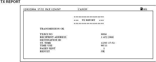 Adjusting the TX REPORT Setting-ICMF 5700/8100