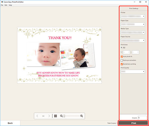 Create and Print Greeting Cards - Easy-PhotoPrint Editor