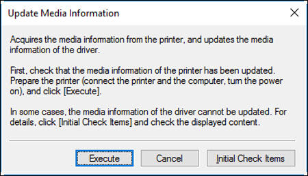 Update Media Information in the Windows Printer Driver - PRO-300