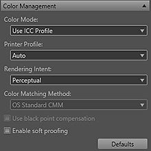 Using an ICC Profile with Print Studio Pro