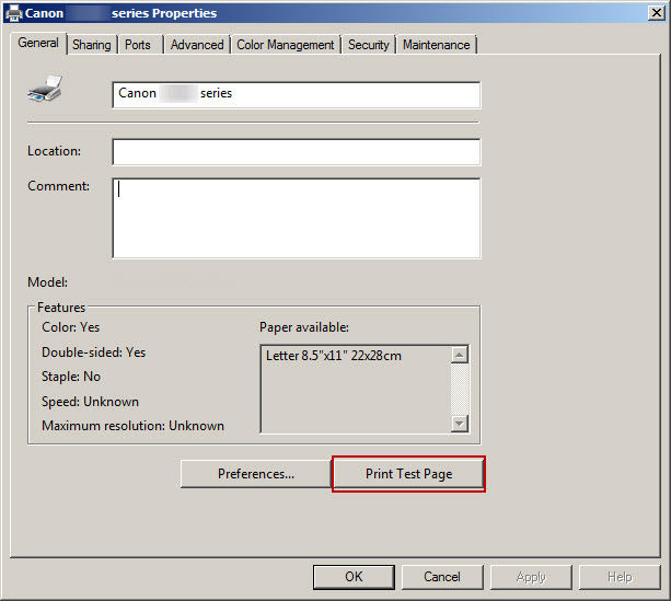 Print a Test Page for Your Printer - Windows