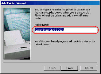 Installing the Printer Driver (Add Printer Wizard) Win 98/Me-IC D300 Series