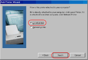 Installing the Printer Driver (Parallel) Win 98/Me-IC D Series