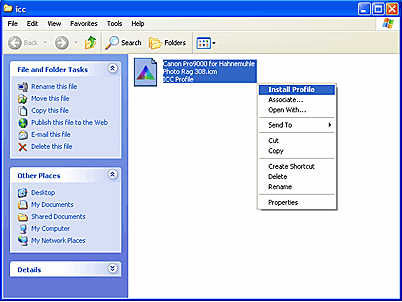 Install the ICC Profile in the Correct Location