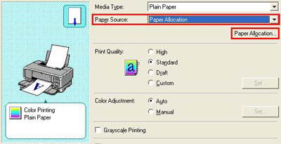 Change the paper feed method (Windows) MP610