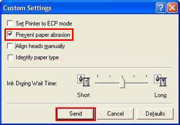 Set Prevent Paper Abrasion (Windows) - iP2700 / iP2702