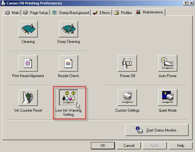Reset the Ink Counter - Desktop Printers (Windows).