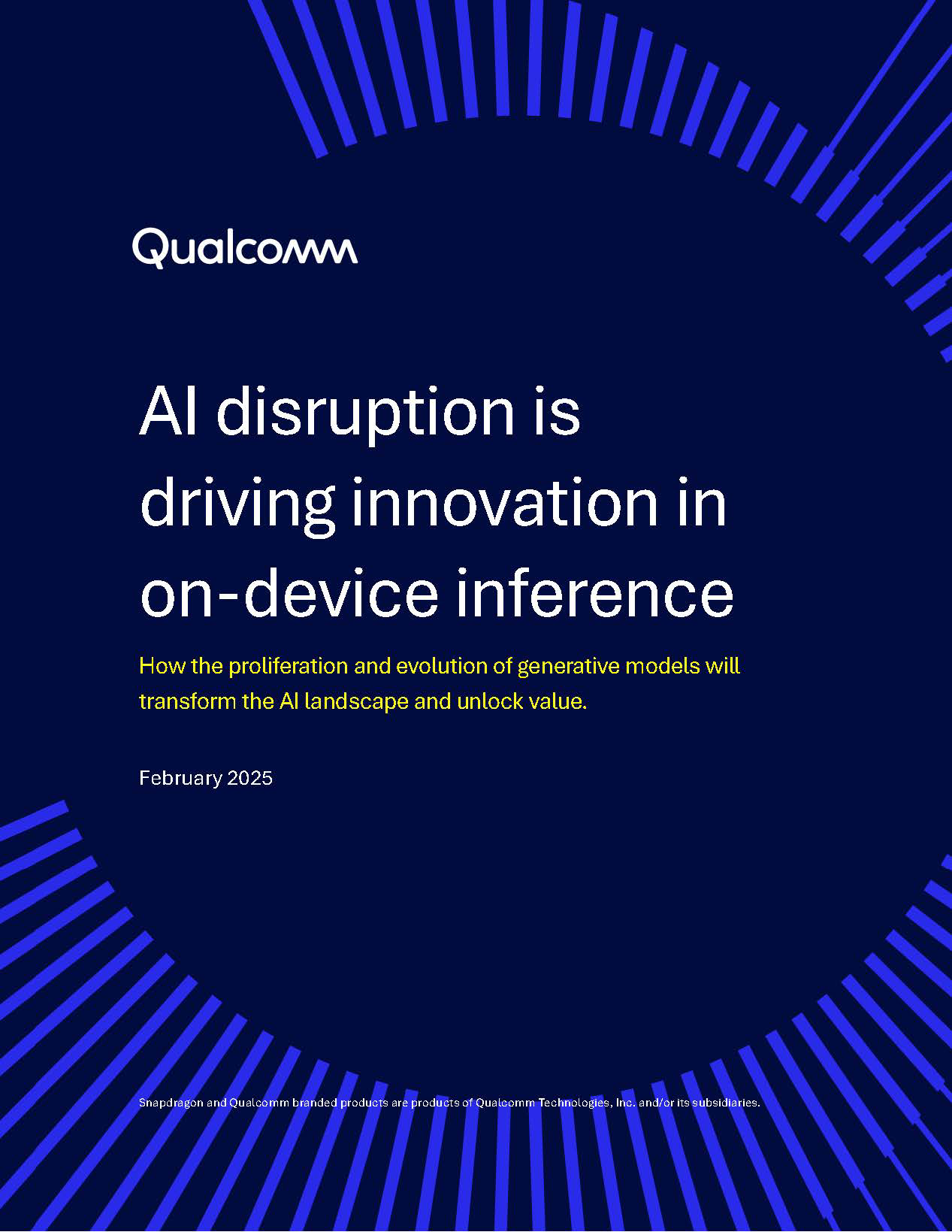 AI disruption is driving innovation in on-device inference | Qualcomm White Paper