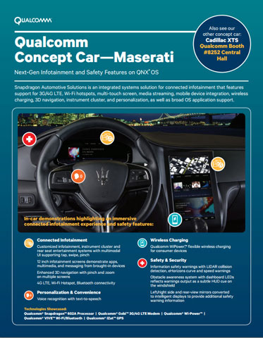 Qualcomm concept car - Maserati demonstrates next-gen safety and ...