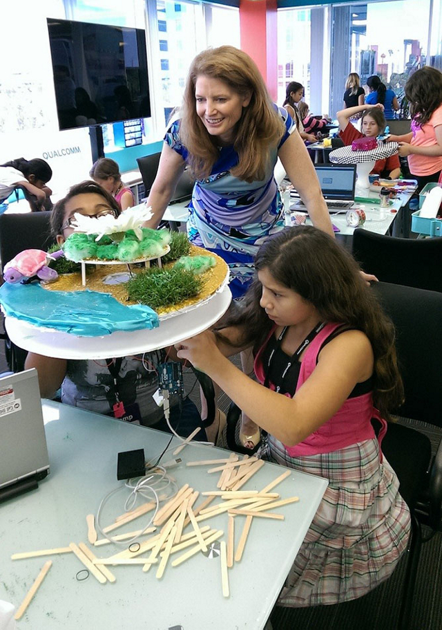 Qcamp plants seeds for girls in STEM | Qualcomm