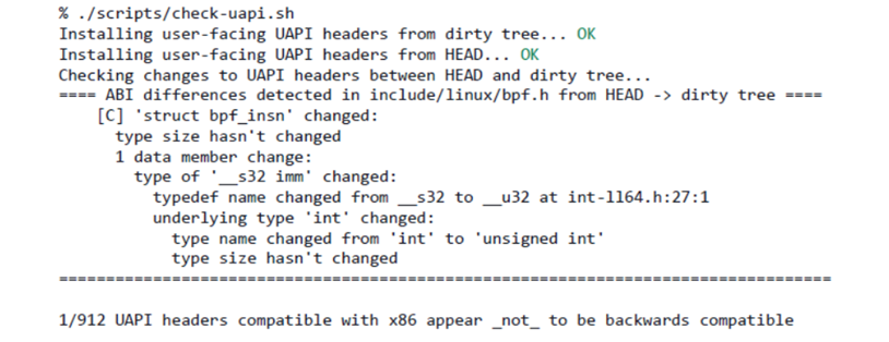 UAPI Compatibility Checker: Automated Tooling to Detect Userspace ...