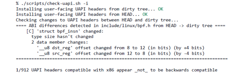 UAPI Compatibility Checker: Automated Tooling to Detect Userspace ...