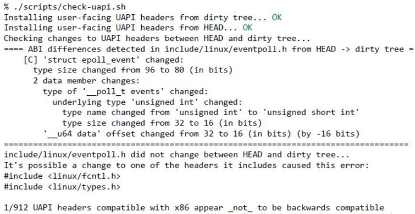 UAPI Compatibility Checker: Automated Tooling to Detect Userspace ...