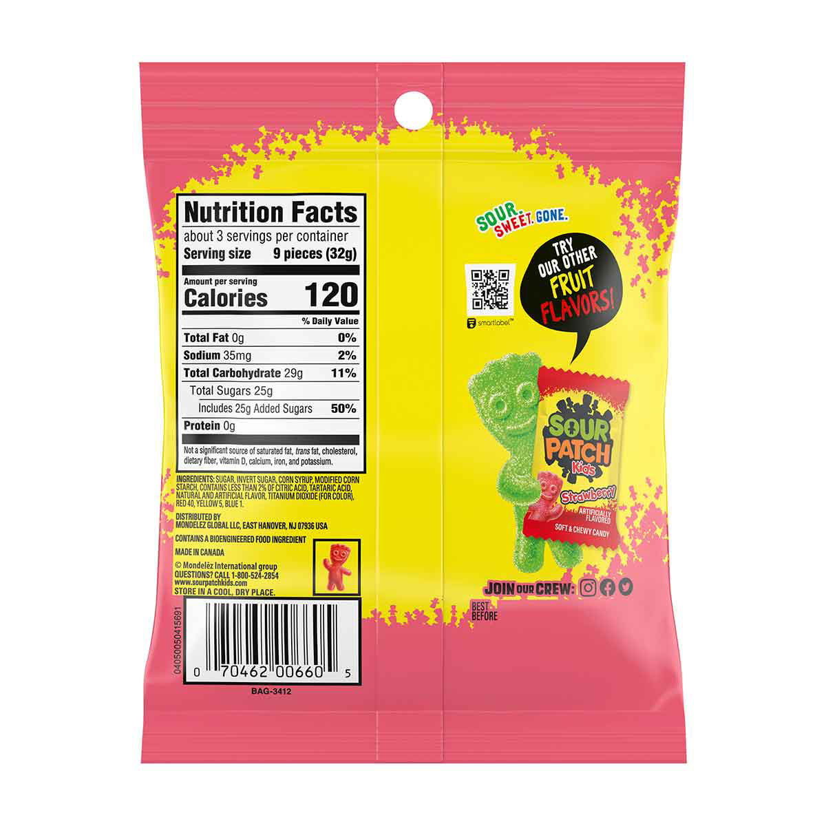 Buy SOUR PATCH KIDS Watermelon Soft & Chewy Candy, 3.6 oz from Dollar ...