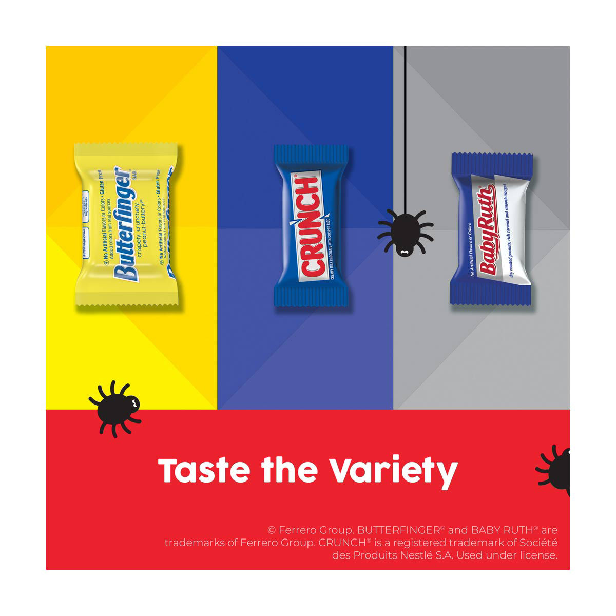 Buy Butterfinger, CRUNCH and Baby Ruth Fun Size Candy Bar Variety Pack ...