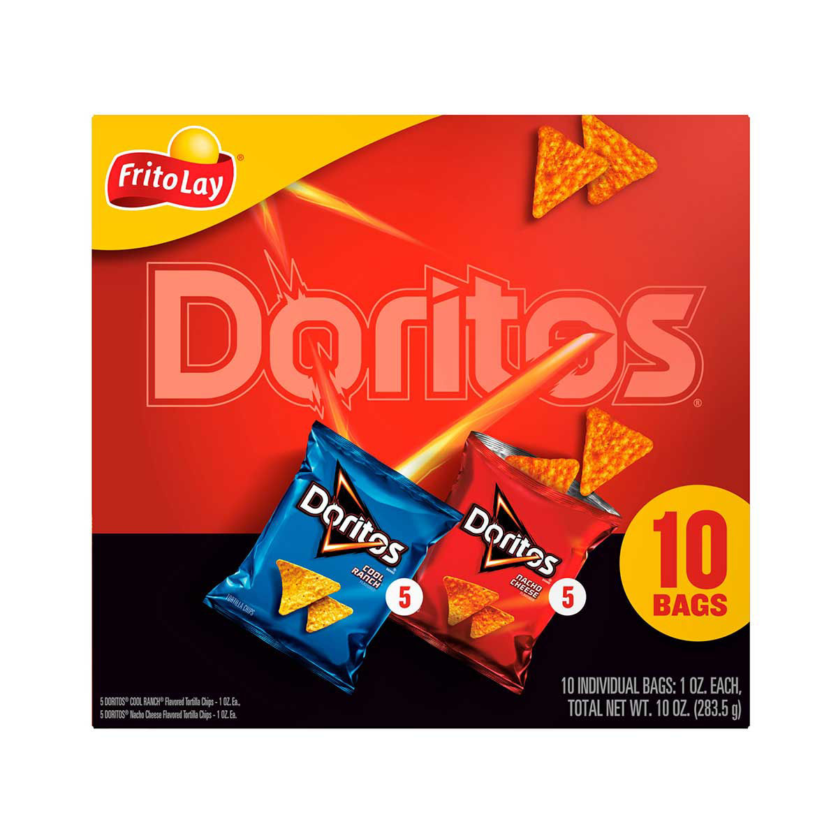 Buy Doritos Tortilla Chips Variety Pack, Nacho Cheese & Cool Ranch, 10 ...