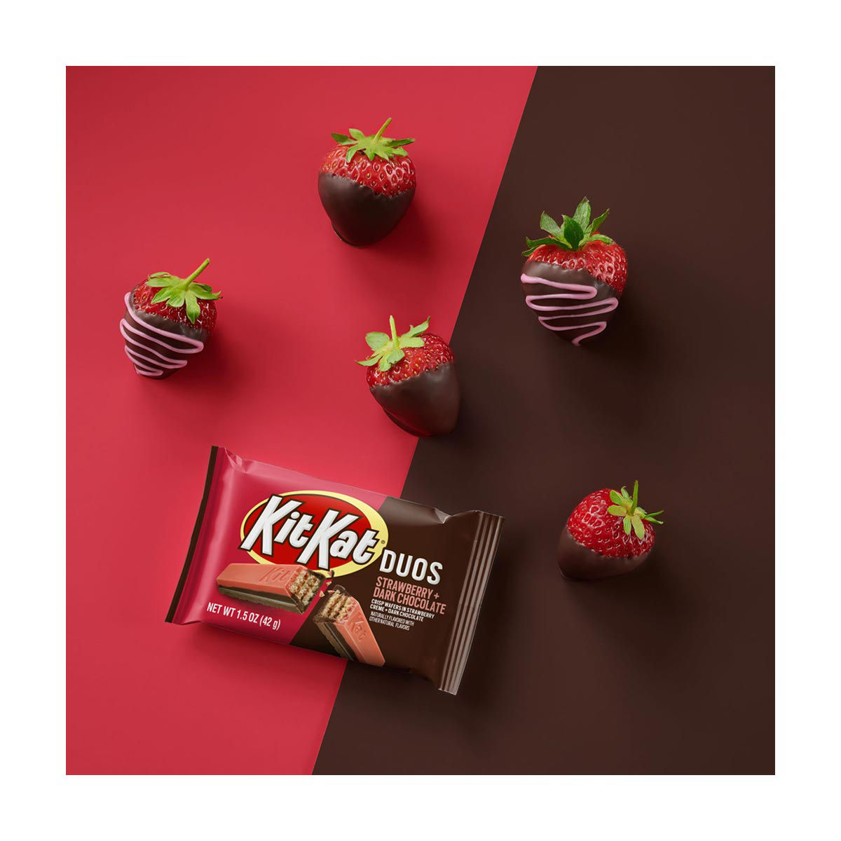 Buy Kit Kat Duos Dark Chocolate and Strawberry Flavored Creme Wafer ...
