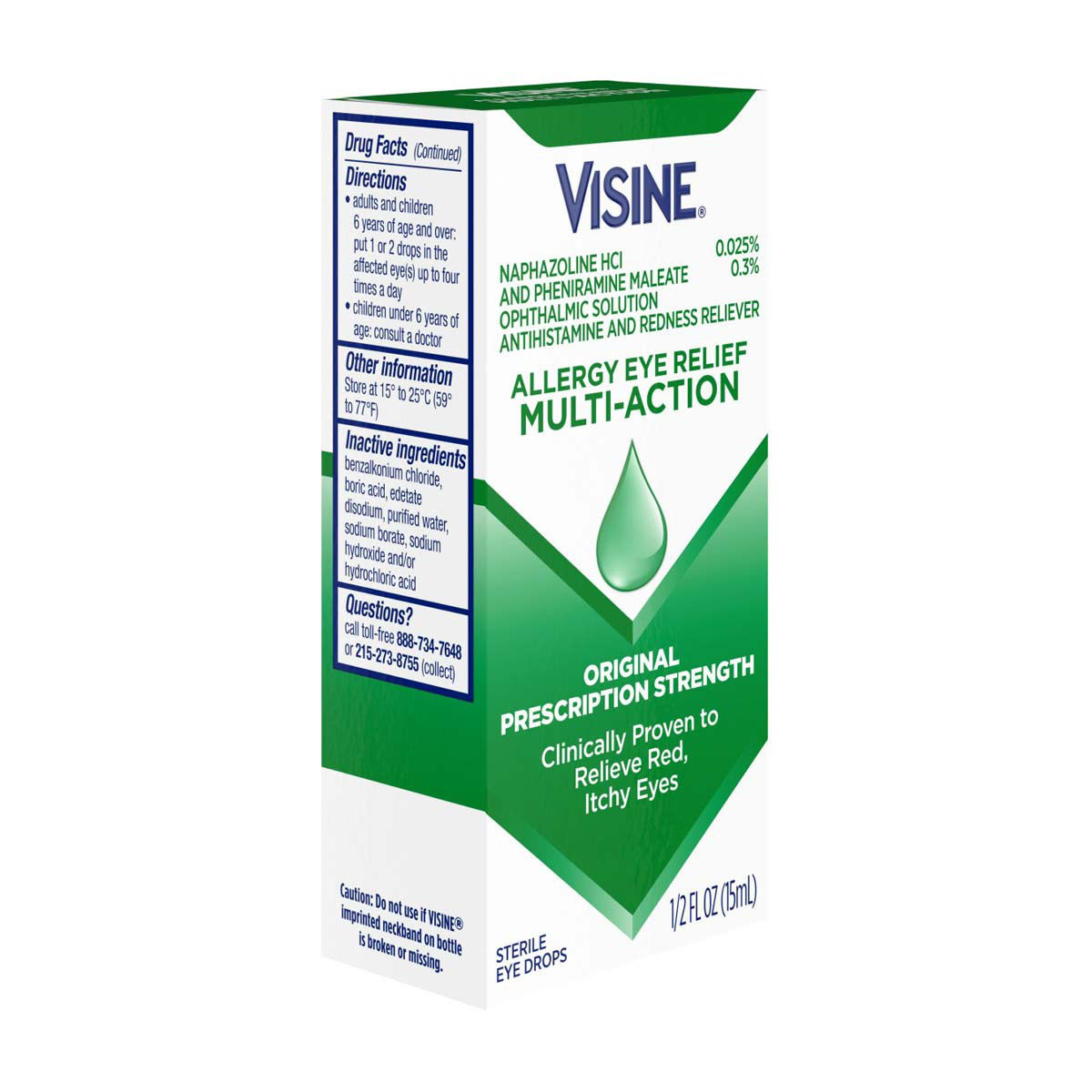 Visine Allergy Relief Multi-Action Antihistamine Eye Drops, 0.5 fl. oz
