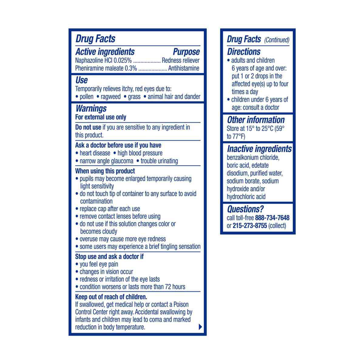 Visine Allergy Relief Multi-Action Antihistamine Eye Drops, 0.5 fl. oz