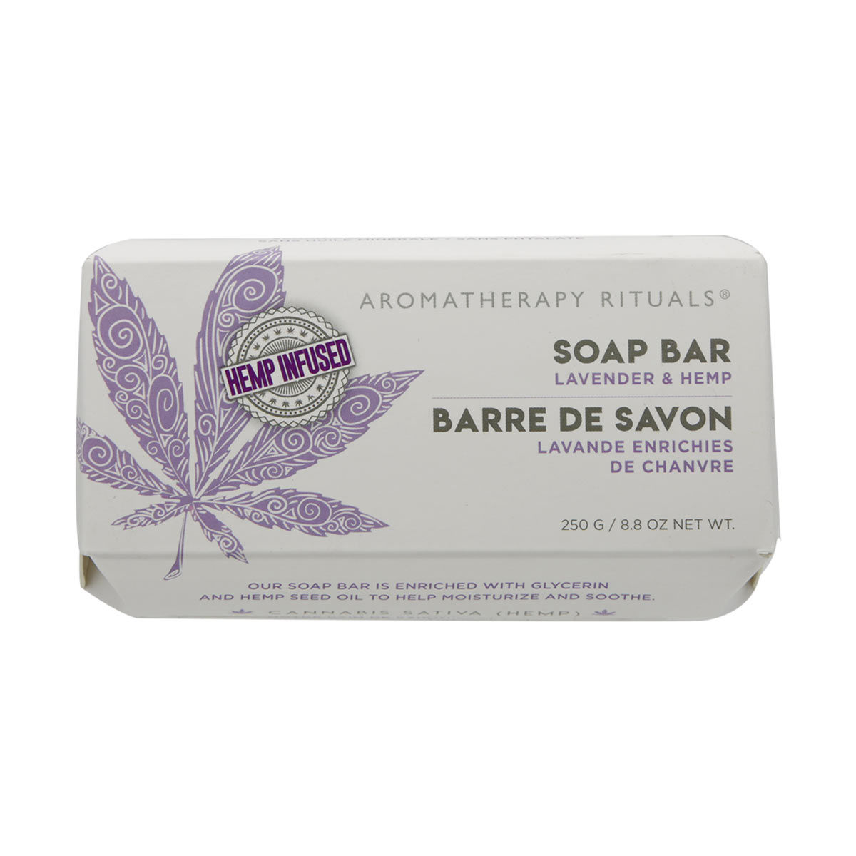 Aromatherapy Rituals Soap Bar, Hemp & Lavender, 250g