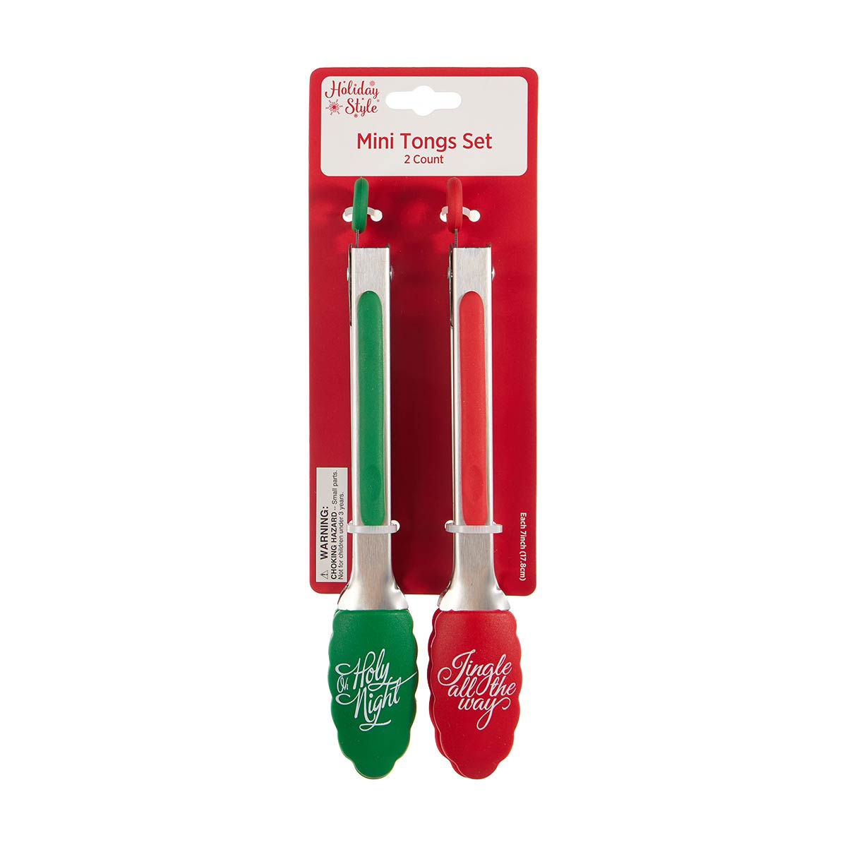 Holiday Style Mini Tongs Set