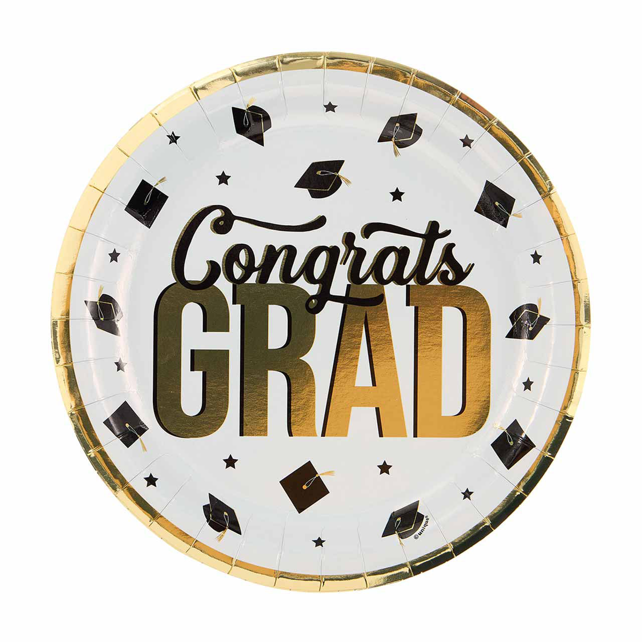 Classy Grad Plates, 9 in, 8 ct