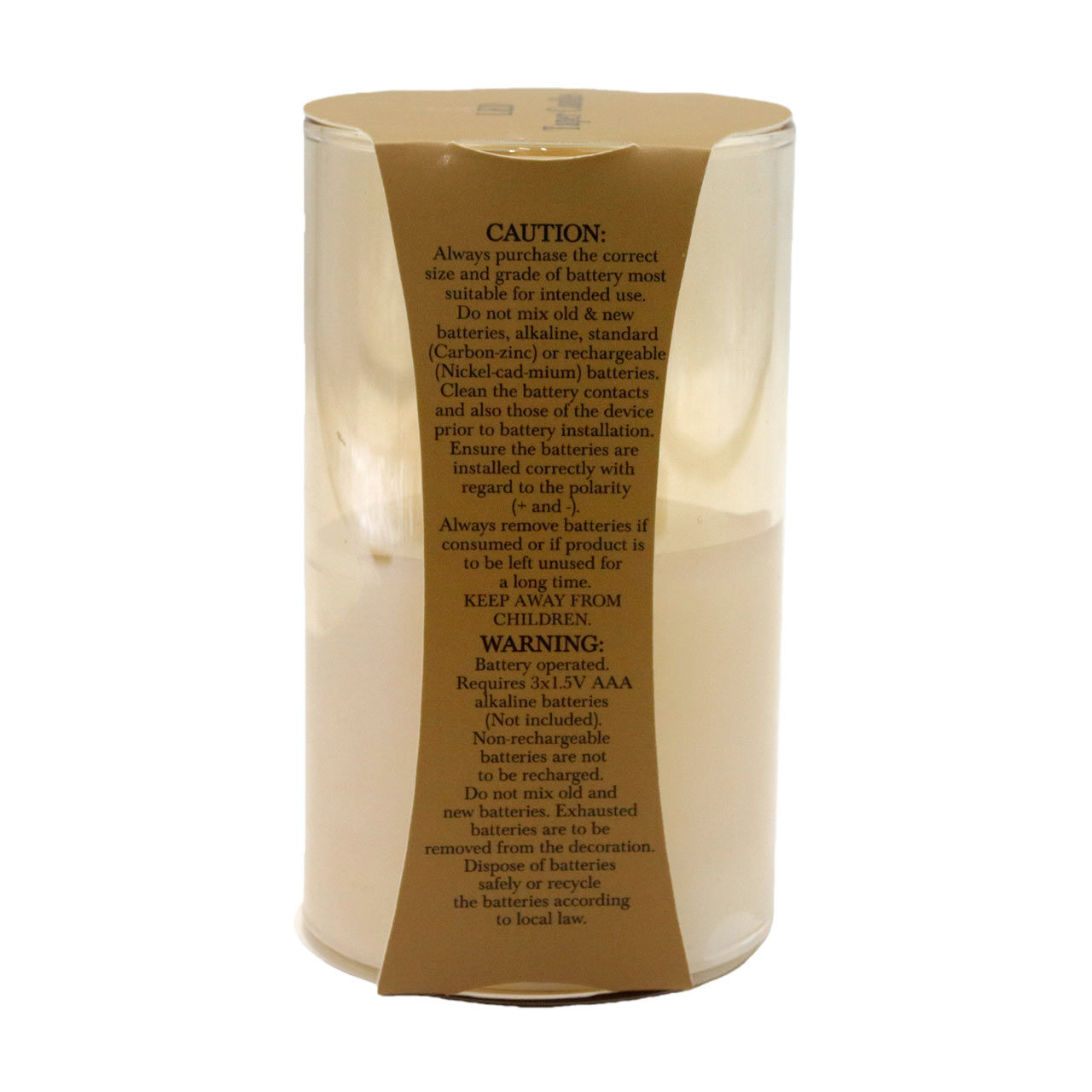 LED Glass Candle, 5 in