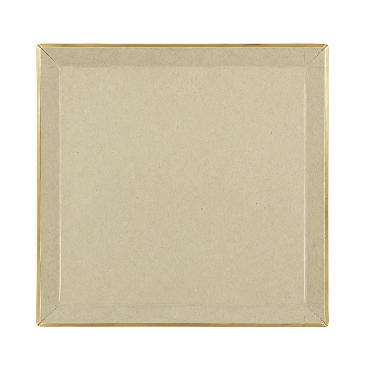 Kraft Gold Square Paper Plates, 7 in, 8 ct