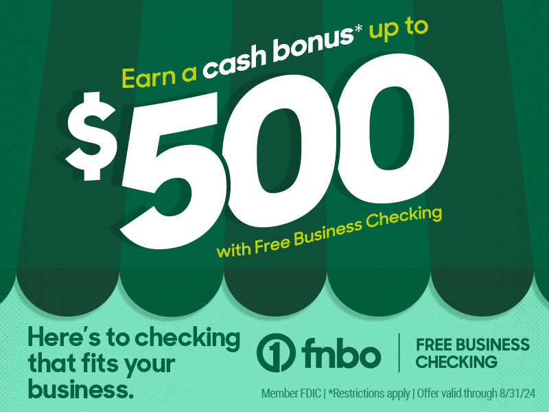 Free Business Checking Account - No Minimum Balance Required | FNBO