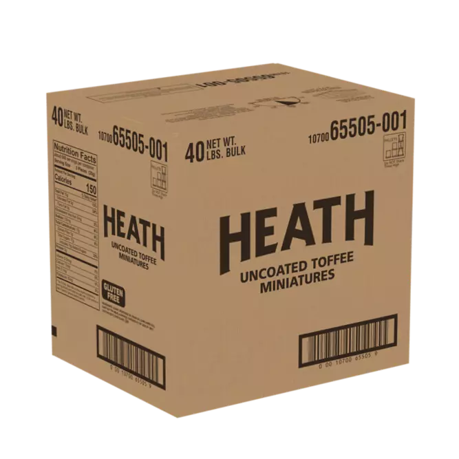 HEATH Uncoated English Toffee Miniatures Centers, 40 lb box