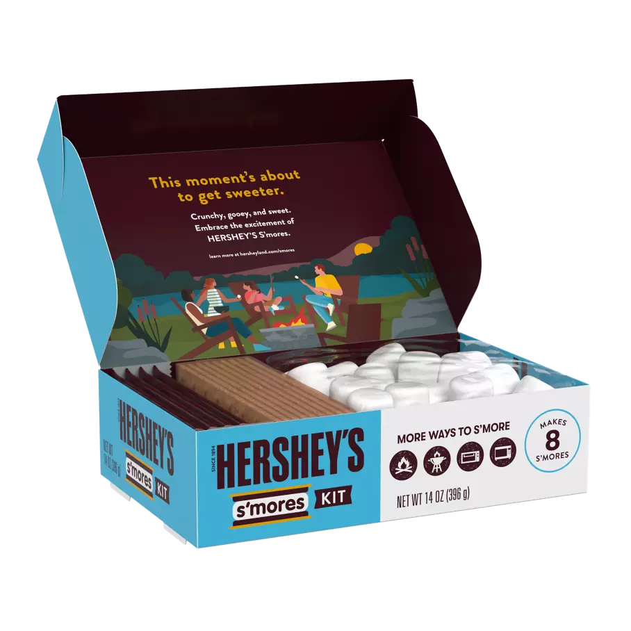 HERSHEY'S S'mores Kit, 14 oz, 8 count box HERSHEY'S S'mores Kit, 14 oz, 8 count box
