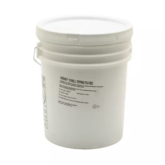 HERSHEY'S Milk Chocolate Shell Topping, 48 lb drum