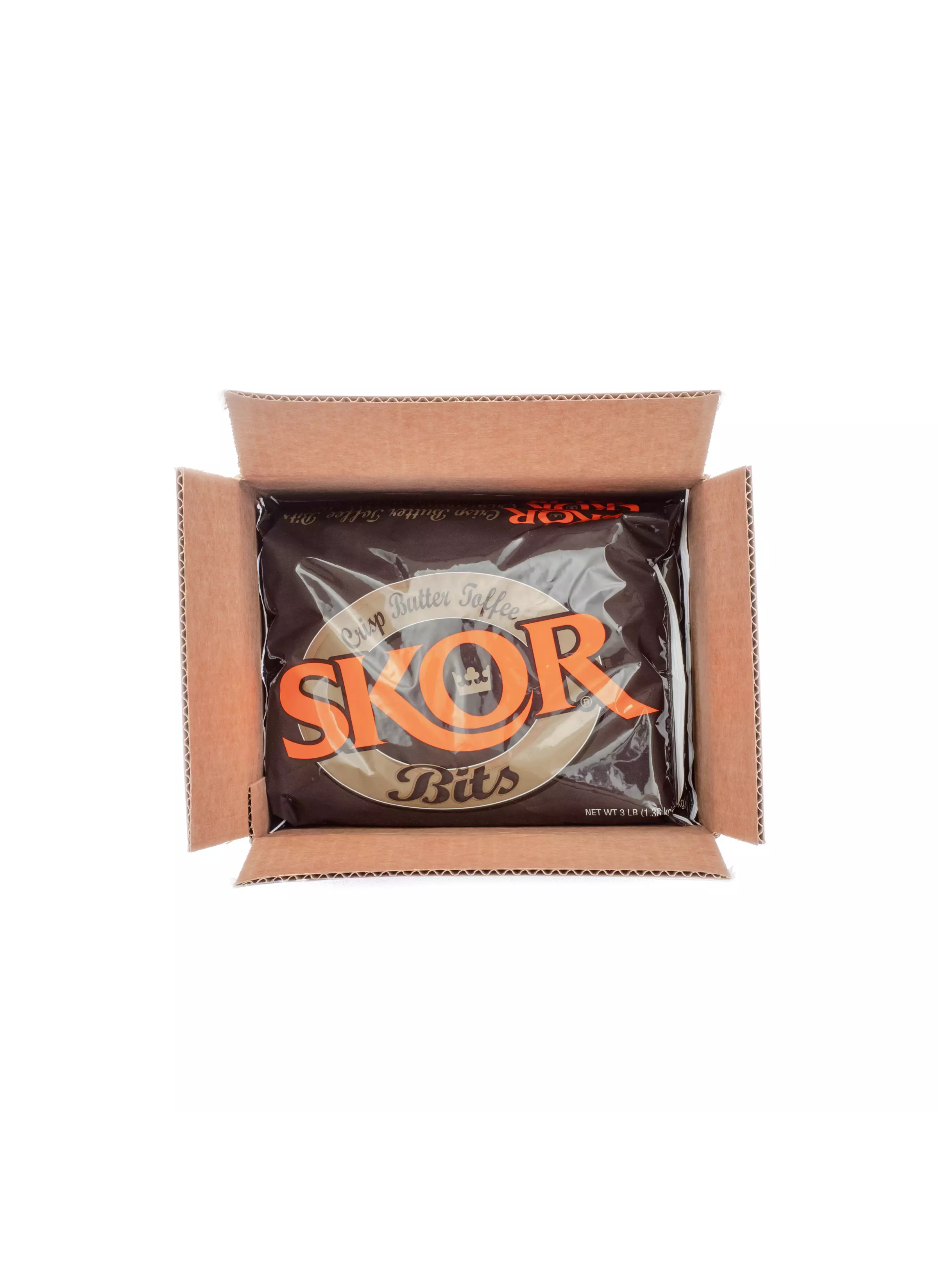 SKOR Crisp Butter Toffee Bits 12 lb box 4 bags