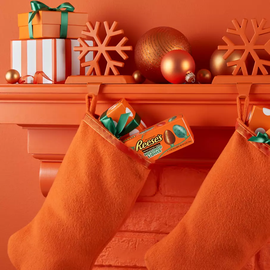 REESE'S Milk Chocolate Peanut Butter Creme Holiday Lights, 1.2 oz, 4 ...
