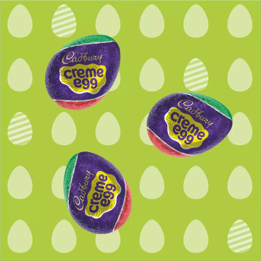 CADBURY MINI CREME EGG Milk Chocolate Eggs, 3.8 oz, 12 count carton