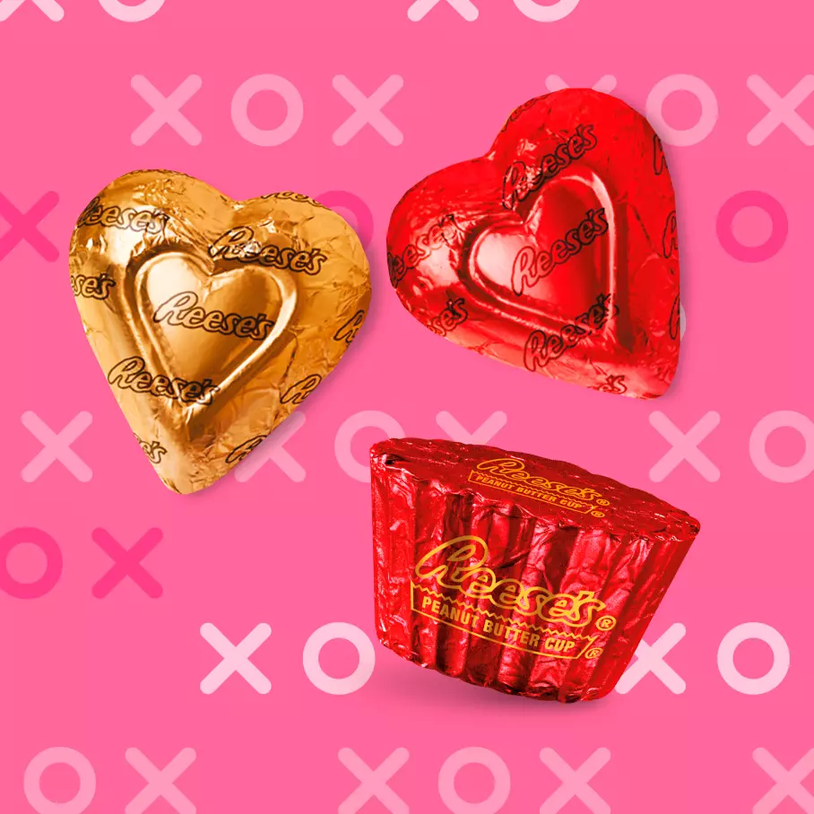 REESE'S Hearts & Miniatures Milk Chocolate Peanut Butter Cups, 23.75 oz bag
