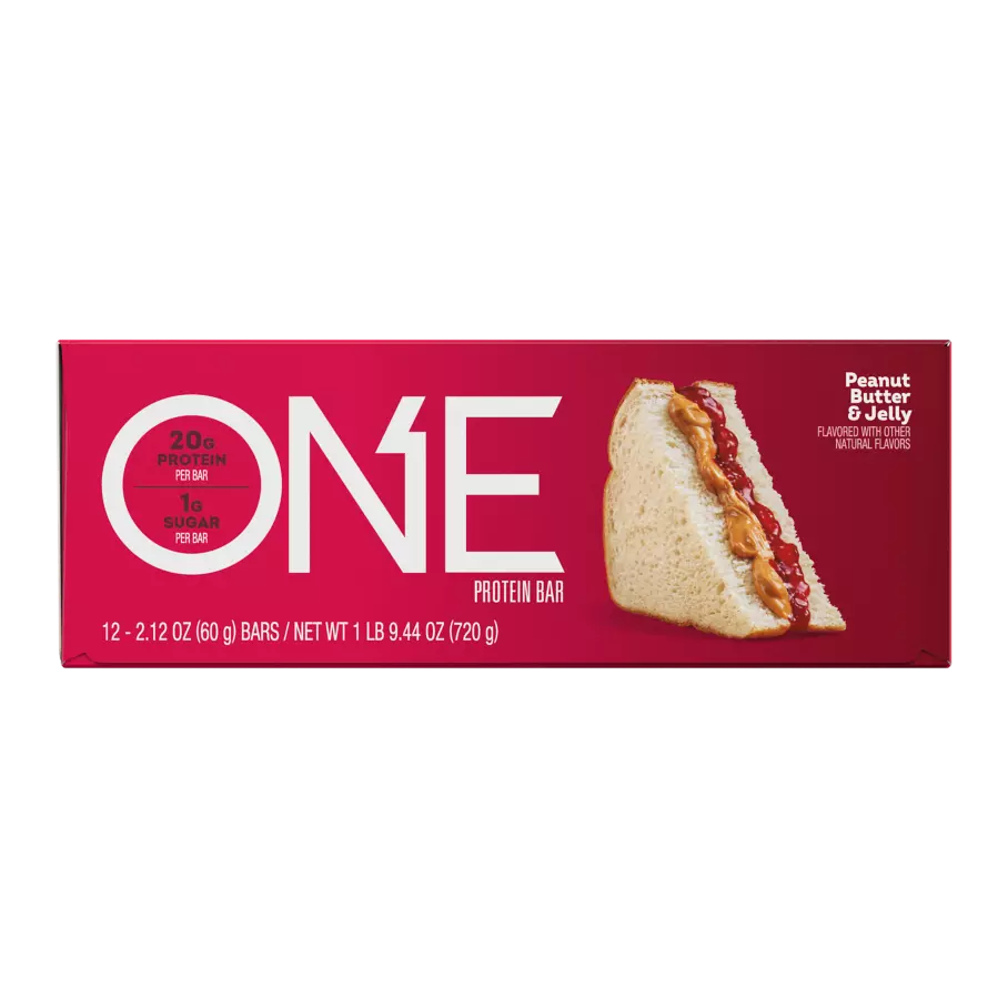 ONE BARS Peanut Butter Cup Flavored Protein Bars, 2.12 oz, 12 count box