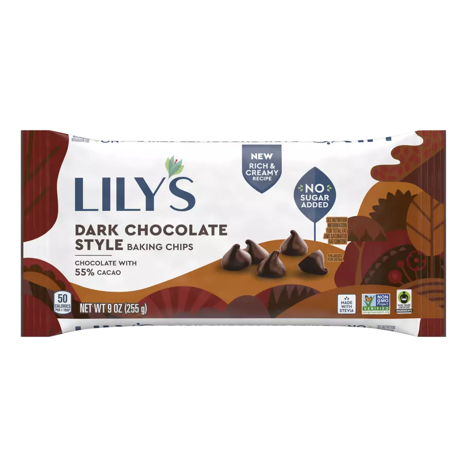 LILY'S Dark Chocolate Style Baking Chips, 9 oz bag