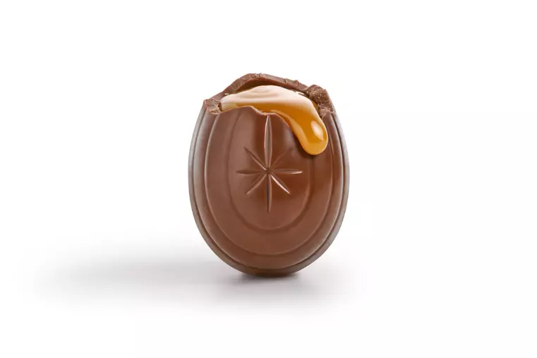 CADBURY CARAMEL EGG Mini Milk Chocolate Eggs, 3.84 oz, 12 count carton